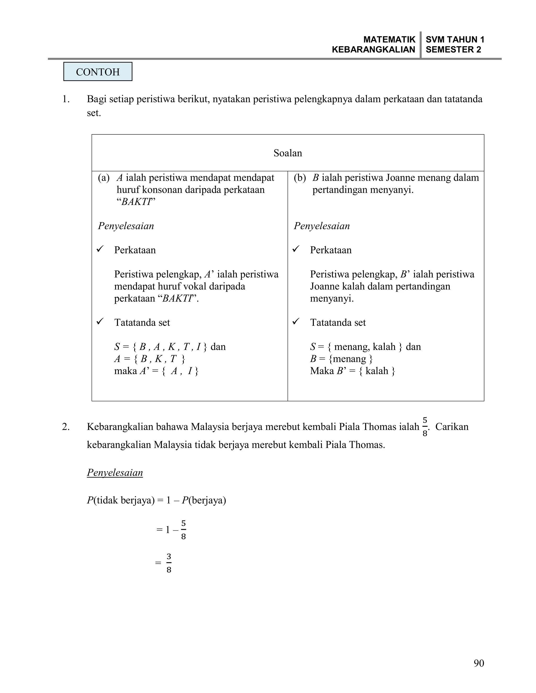 Modul 3 : Kebarangkalian | PDF