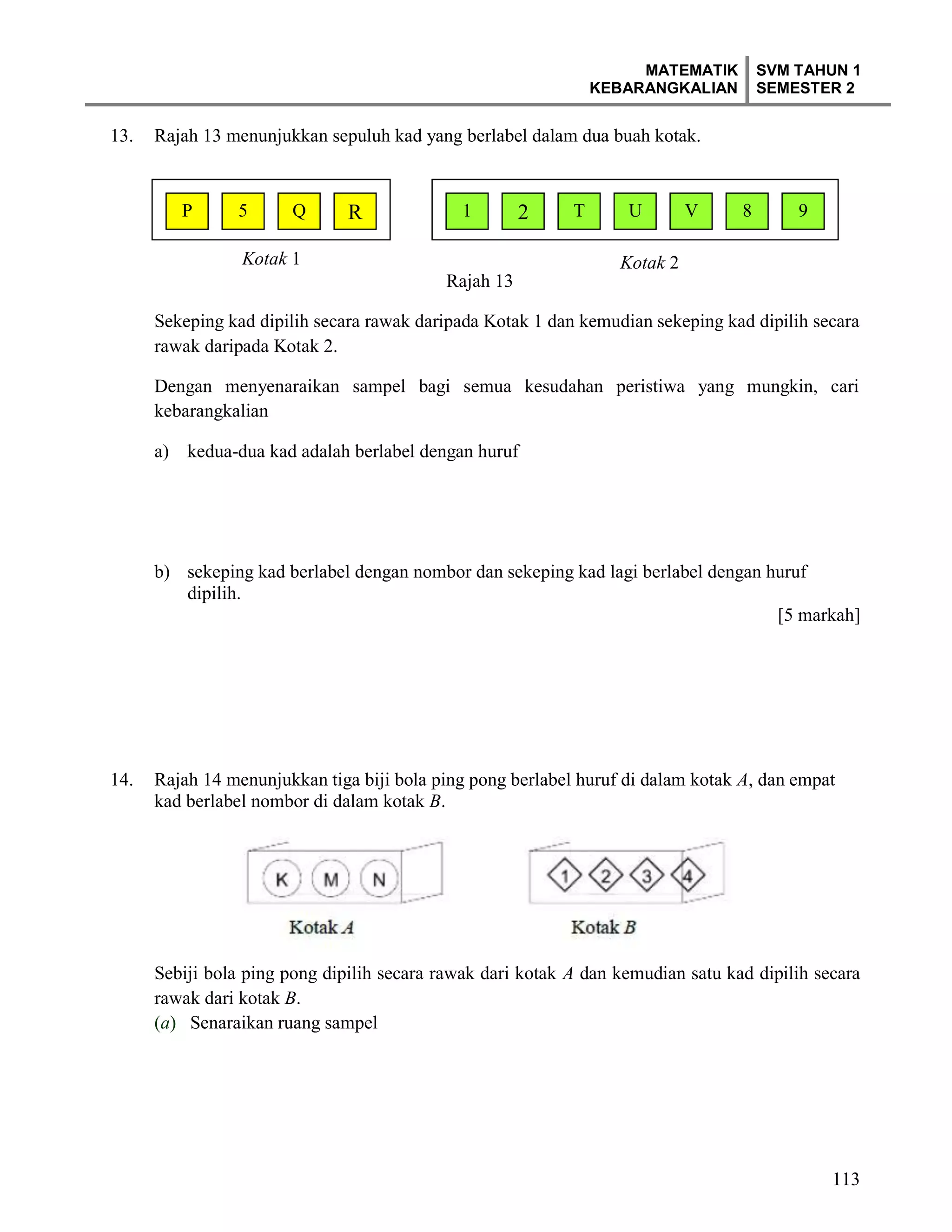 Modul 3 : Kebarangkalian | PDF