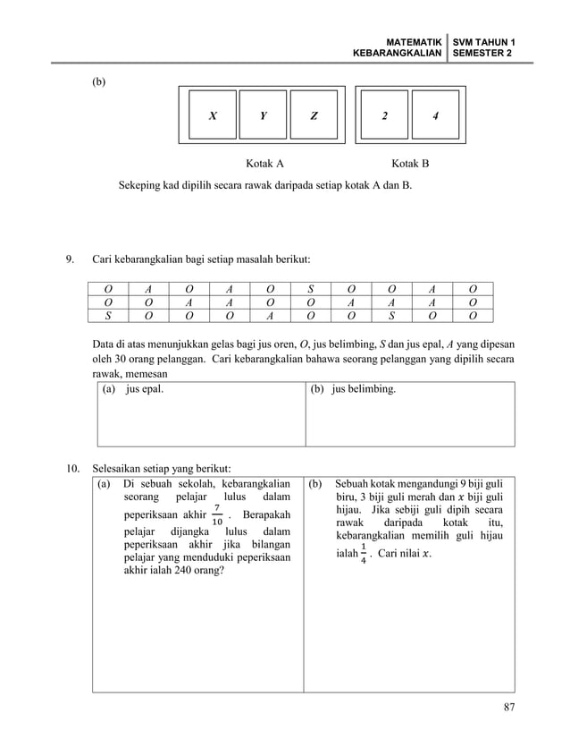 Modul 3 : Kebarangkalian | PDF