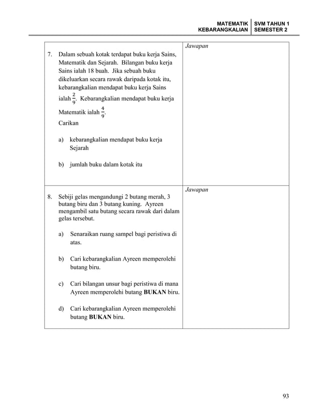 Modul 3 : Kebarangkalian | PDF