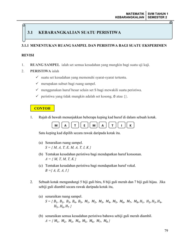 Modul 3 : Kebarangkalian | PDF
