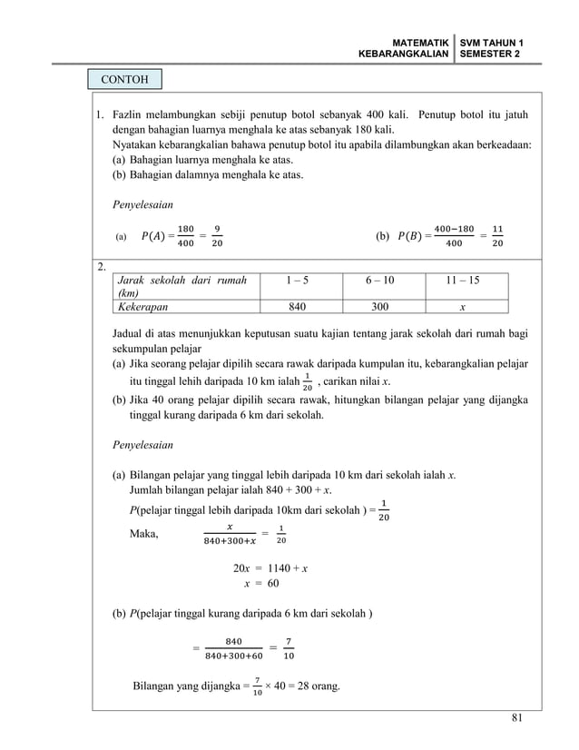 Modul 3 : Kebarangkalian | PDF