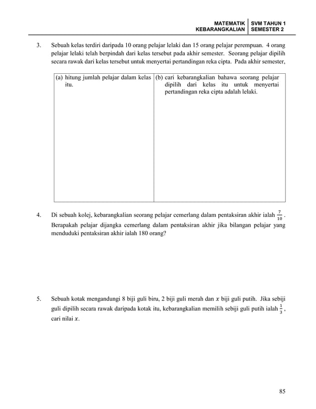 Modul 3 : Kebarangkalian | PDF