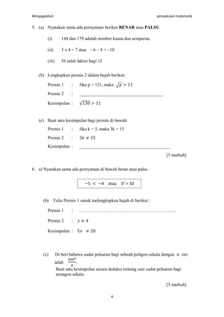 Modul3 #kitajagakita penaakulan matematik | PDF