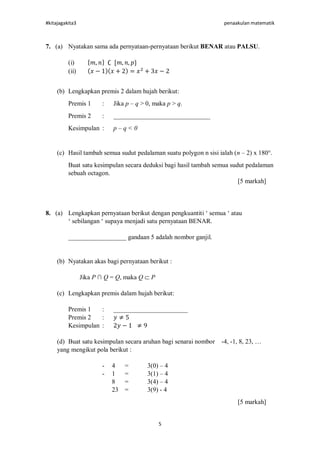 Modul3 #kitajagakita penaakulan matematik | PDF