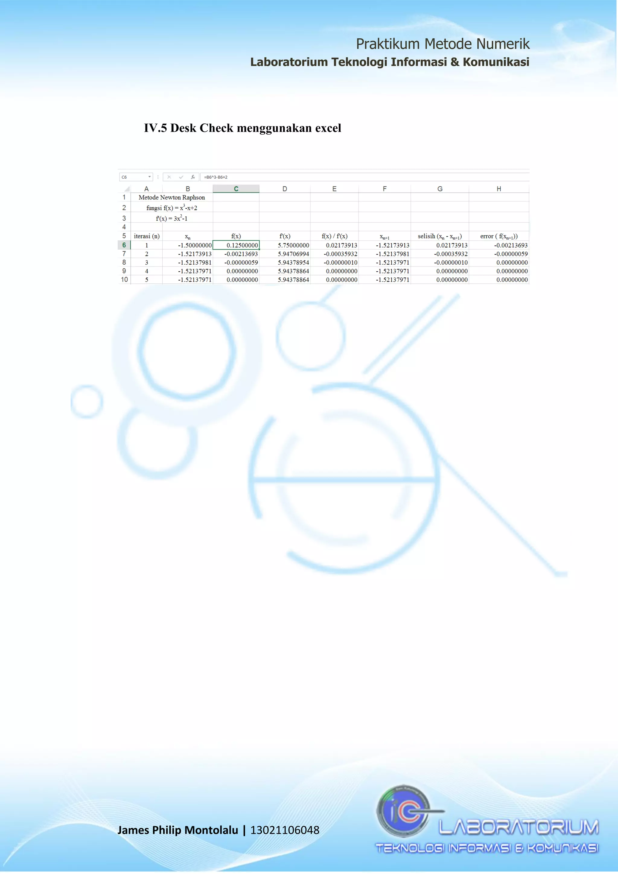 Modul3 metode newton raphson praktikum metode numerik | PDF