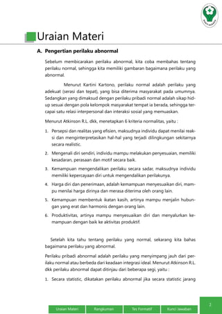 Perilaku Abnormal | PDF