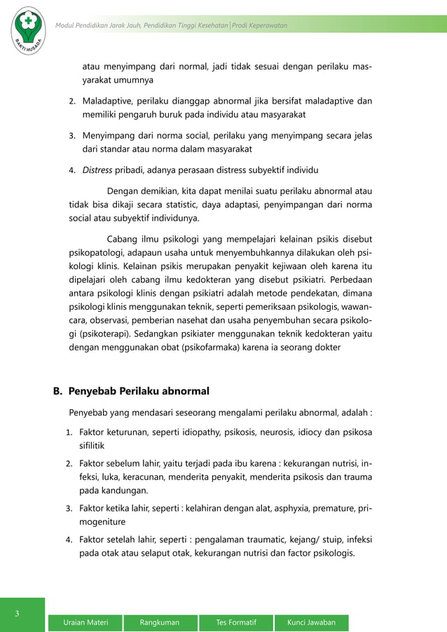 Perilaku Abnormal | PDF