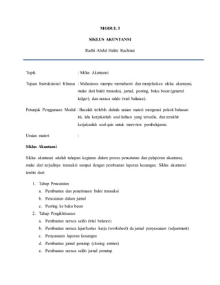 Modul Pengantar Akuntansi | PDF