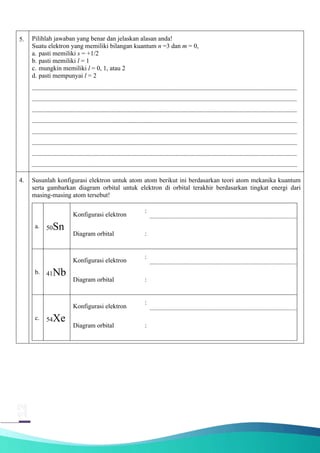 Modul Kimia Struktur Atom Kelas X SMA IPA | PDF