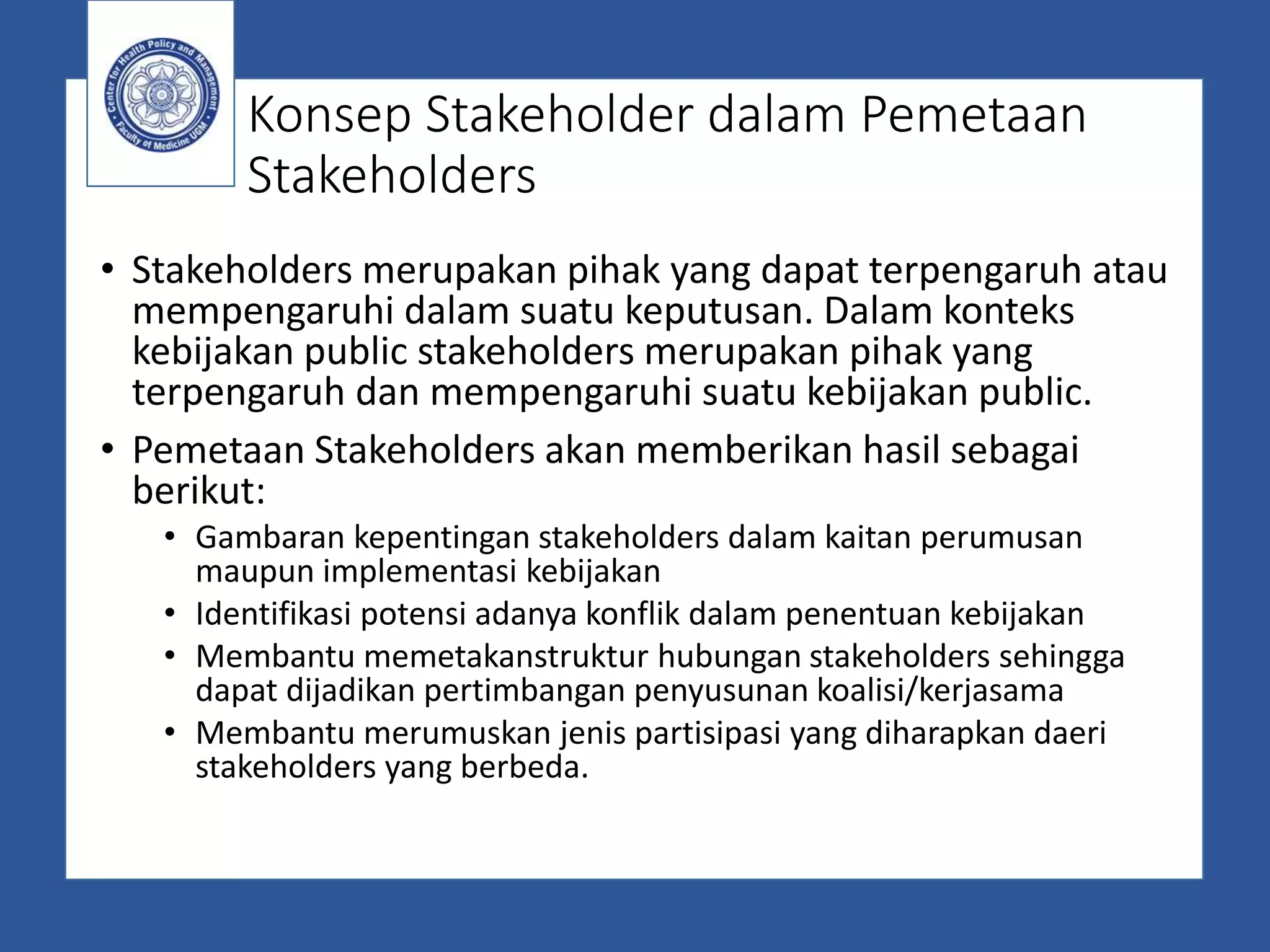 Modul 3. sub modul 1. Konsepsi Stakeholder Mapping | PDF
