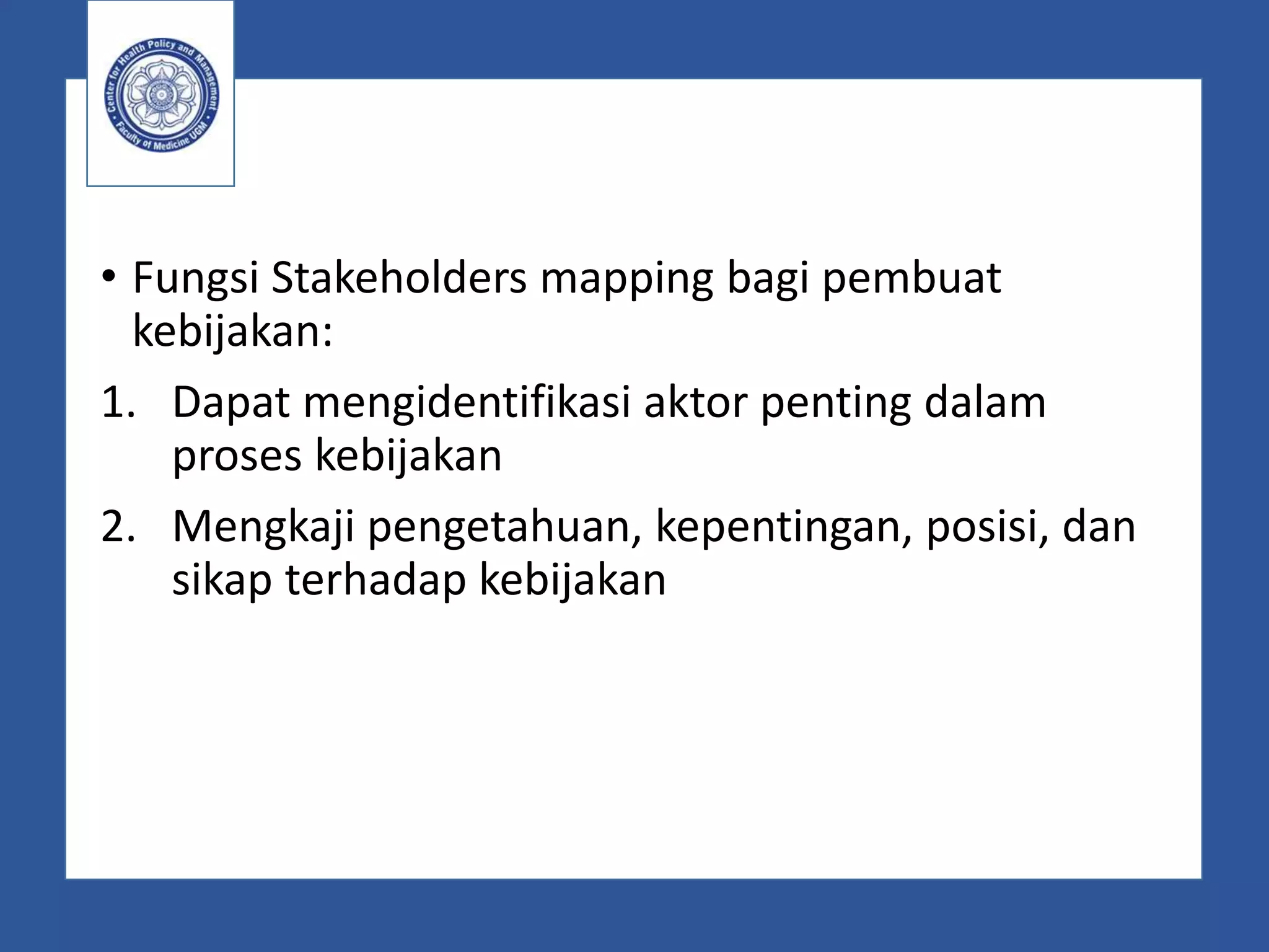 Modul 3. sub modul 1. Konsepsi Stakeholder Mapping | PDF
