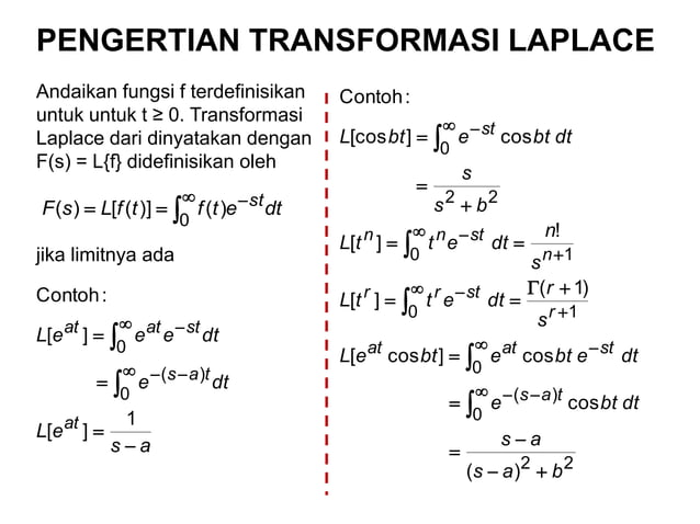 Modul 3 transformasi laplace | PPTX