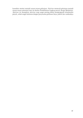 MANAJEMEN LINGKUP (SCOPE) PROYEK | PDF