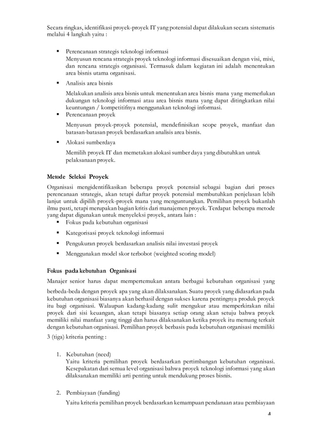 MANAJEMEN LINGKUP (SCOPE) PROYEK | PDF