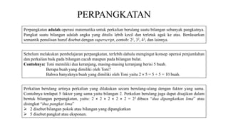 PERPANGKATAN/PENARIKAN AKAR PADA BILANGAN BULAT DAN SISTEM BILANGAN ...