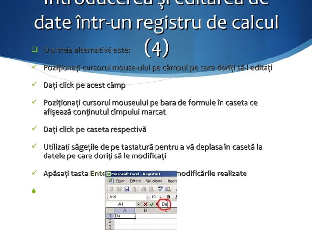 Modul 4. calcul tabelar | PPS