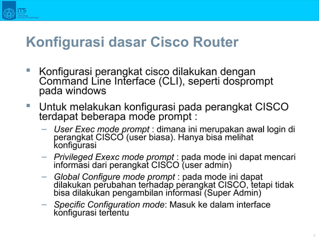 Modul 4 konfigurasi router | PPT