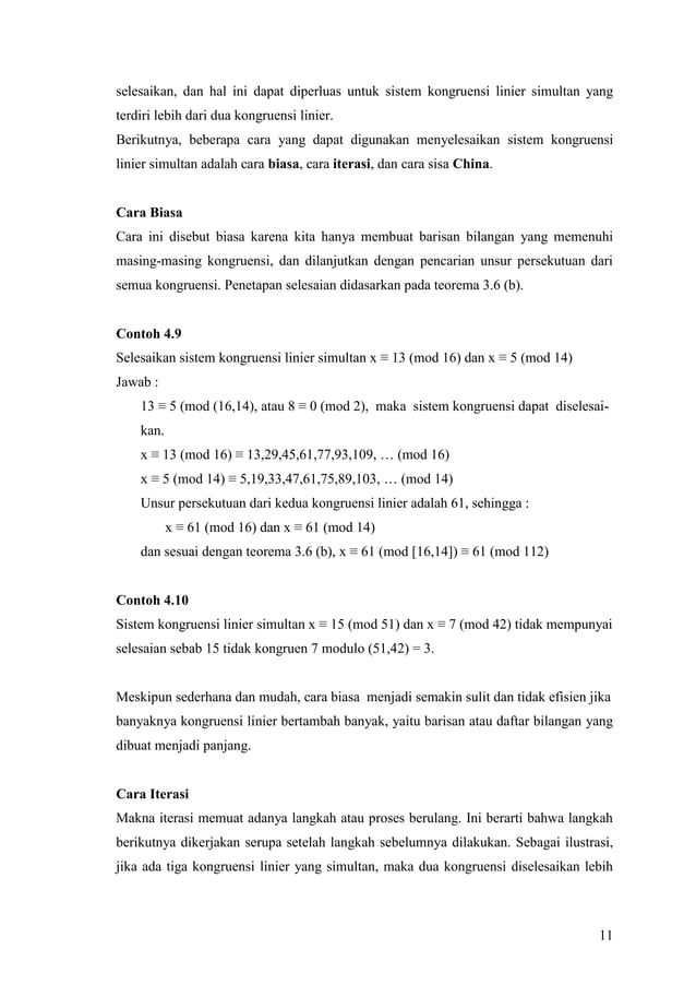 Modul 4 kongruensi linier | PDF