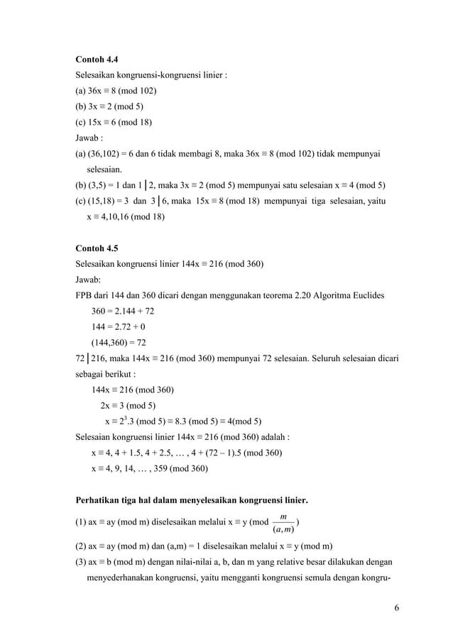 Modul 4 kongruensi linier | PDF
