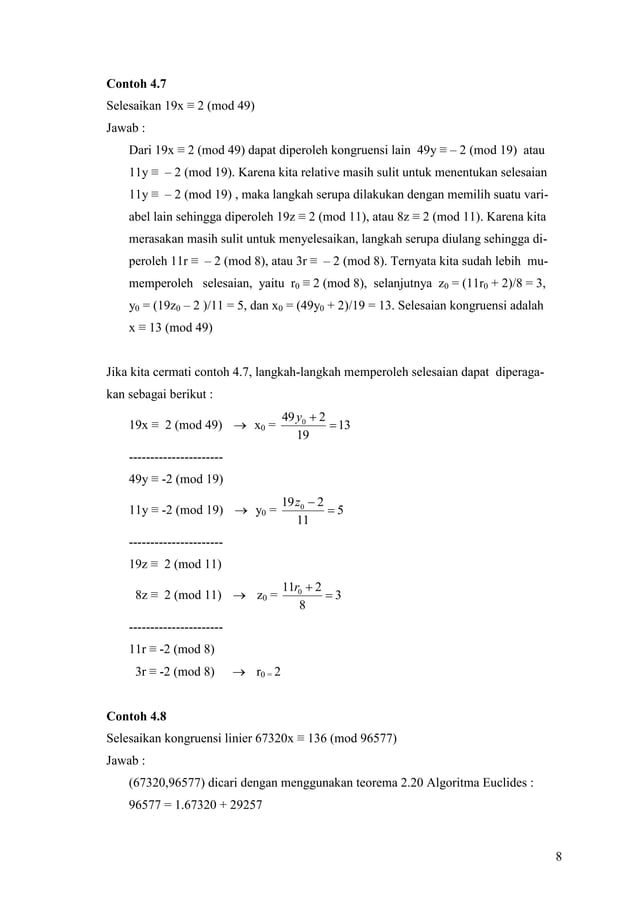 Modul 4 kongruensi linier | PDF