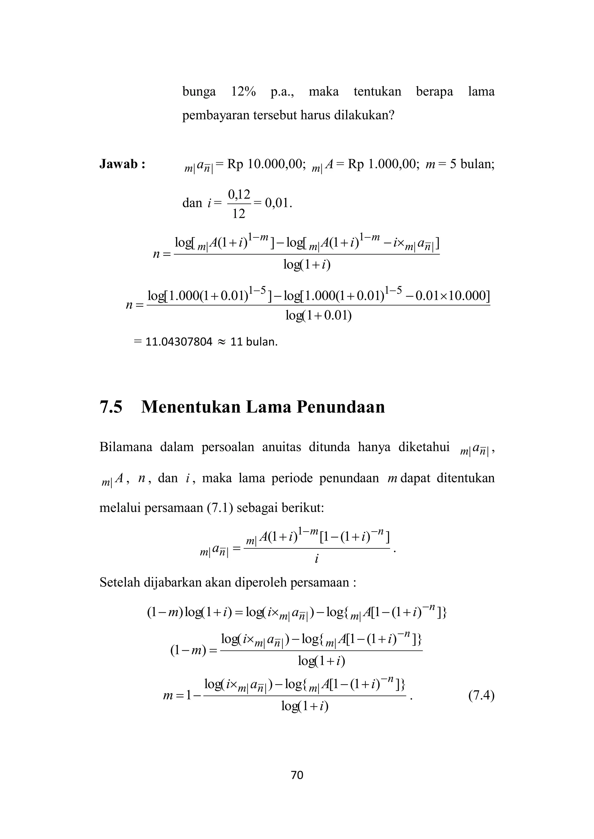 Anuitas di Muka dan Ditunda (Matematika Keuangan) | PDF