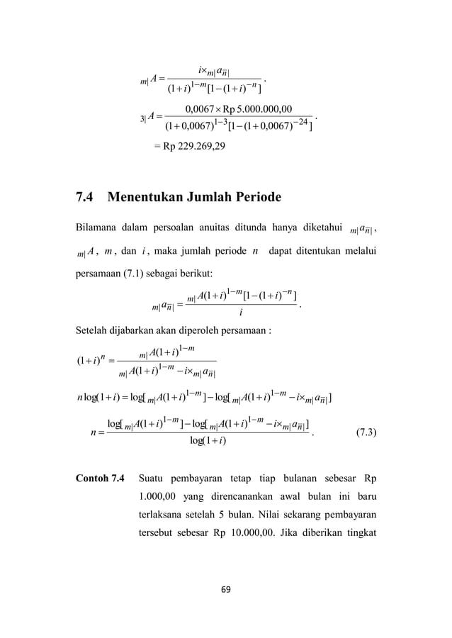 Anuitas di Muka dan Ditunda (Matematika Keuangan) | PDF