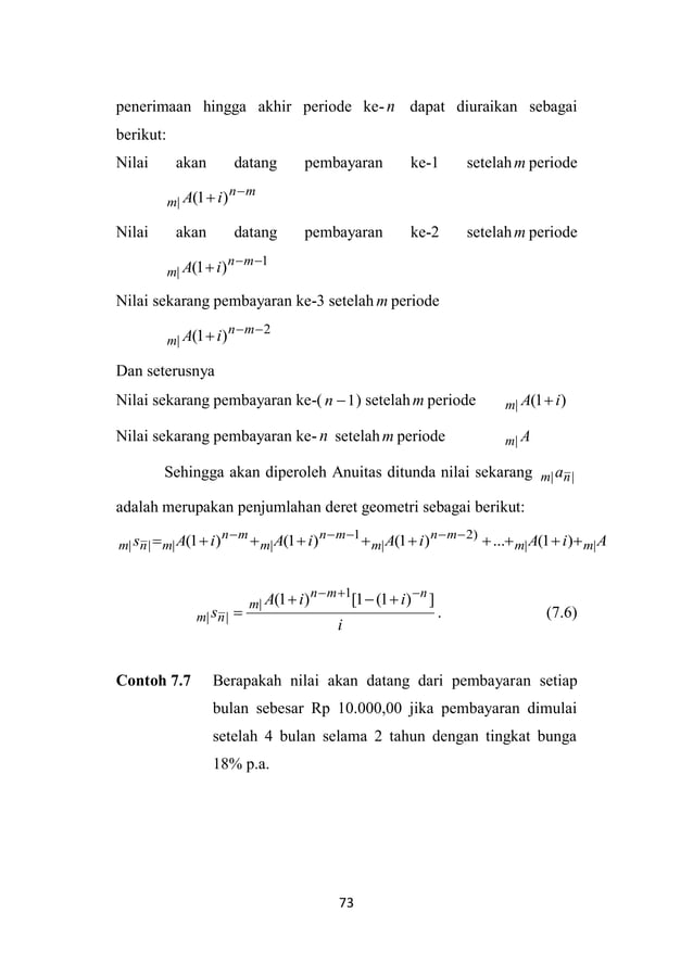 Anuitas di Muka dan Ditunda (Matematika Keuangan) | PDF