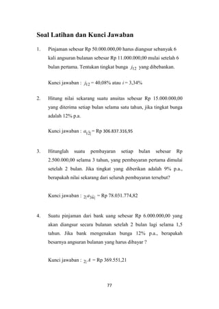 Anuitas di Muka dan Ditunda (Matematika Keuangan) | PDF