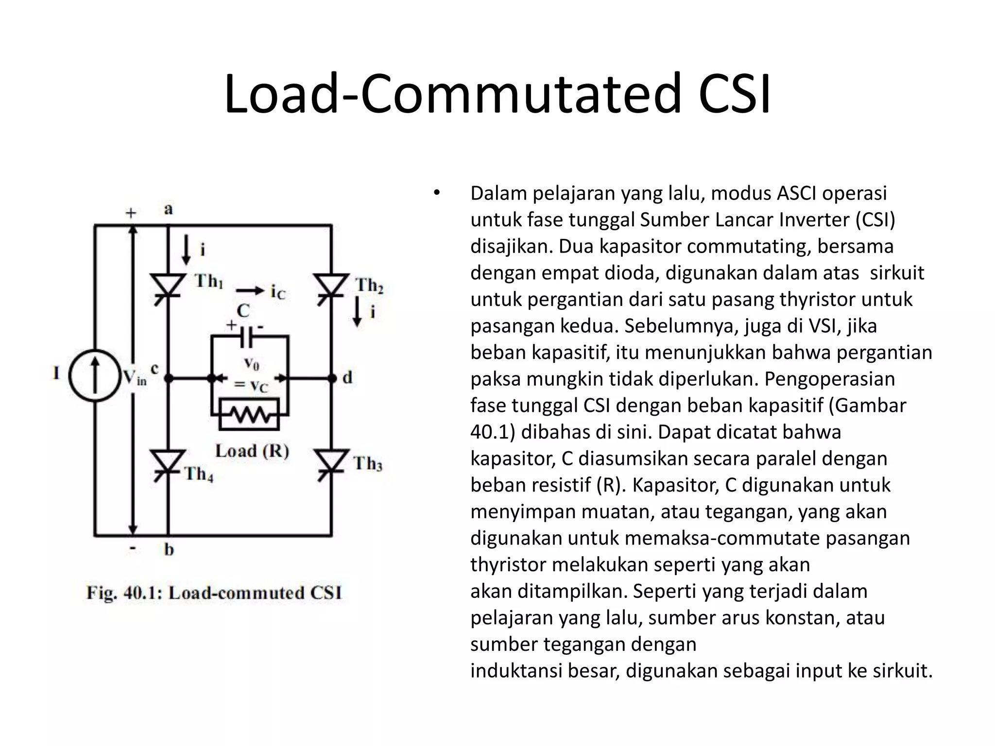 Load Commutated Current Source Inverter | PPTX