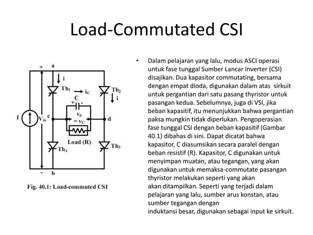 Load Commutated Current Source Inverter | PPT
