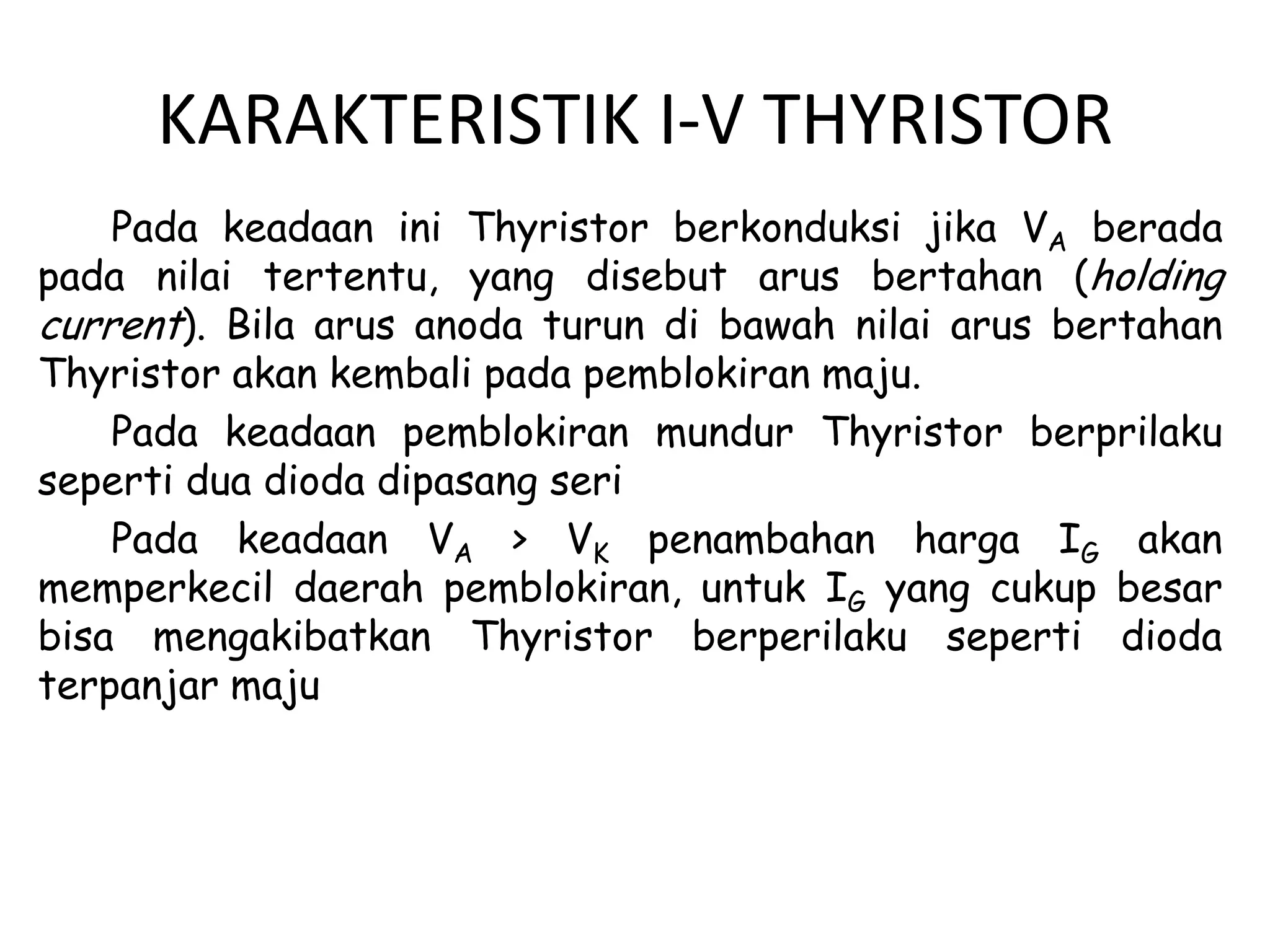 Thyristor And Triac | PPTX