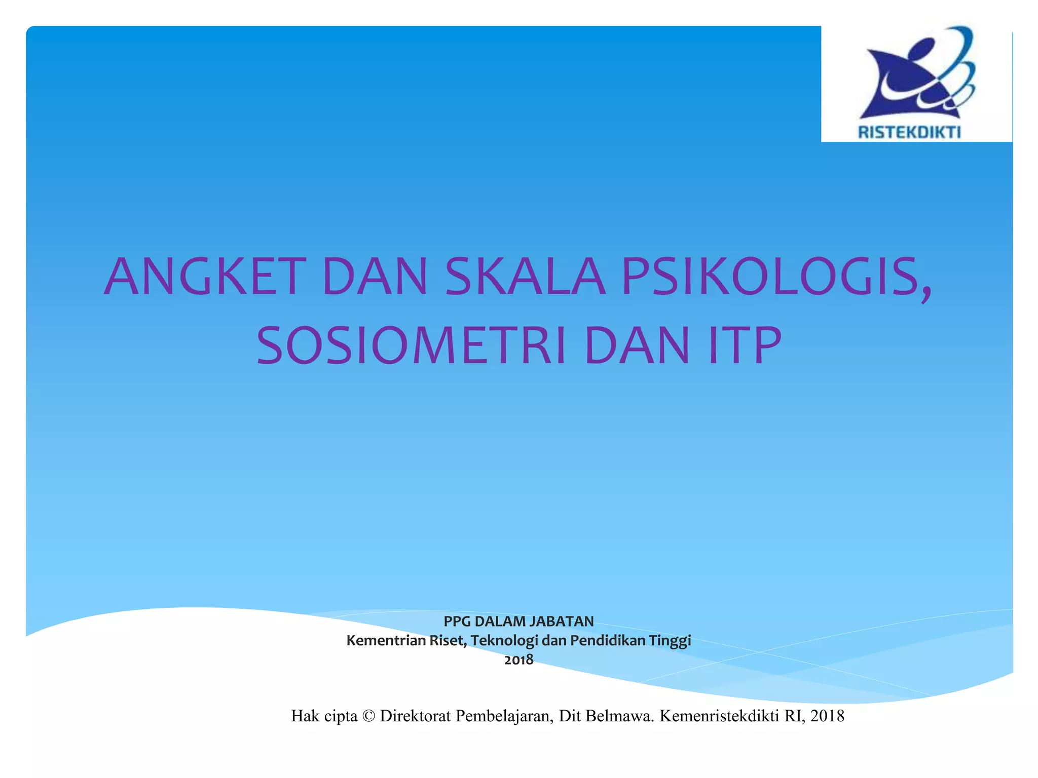 Modul 4 angket dan skala psikologis | PPTX