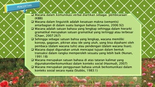 Pengertian Wacana dan Alat-alat Wacana | PPTX