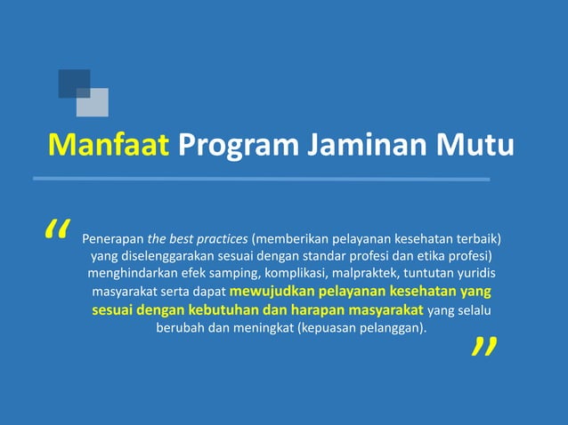 Konsep Dasar Jaminan Mutu | PPTX