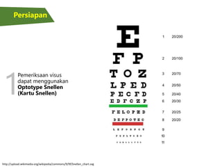 Modul 4 kb3 pemeriksaan fungsi penglihatan | PPTX