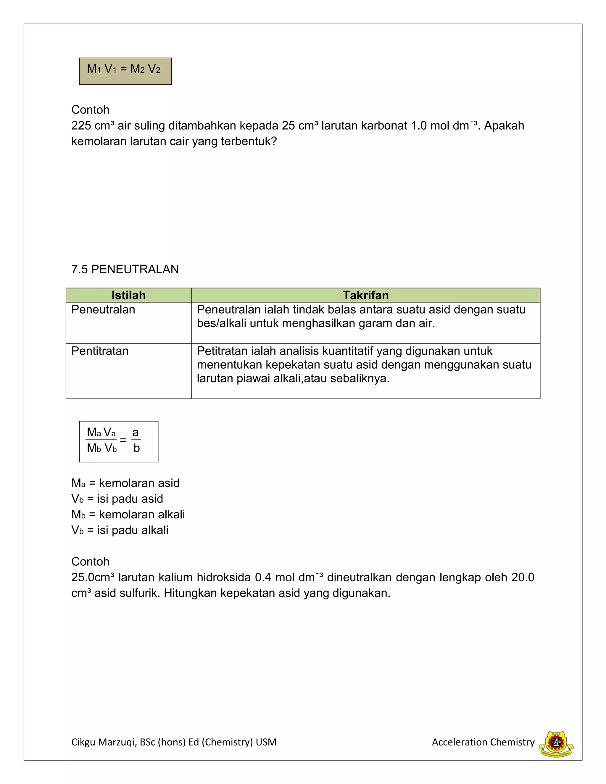 Modul 4 kimia SPM 2014 | PDF