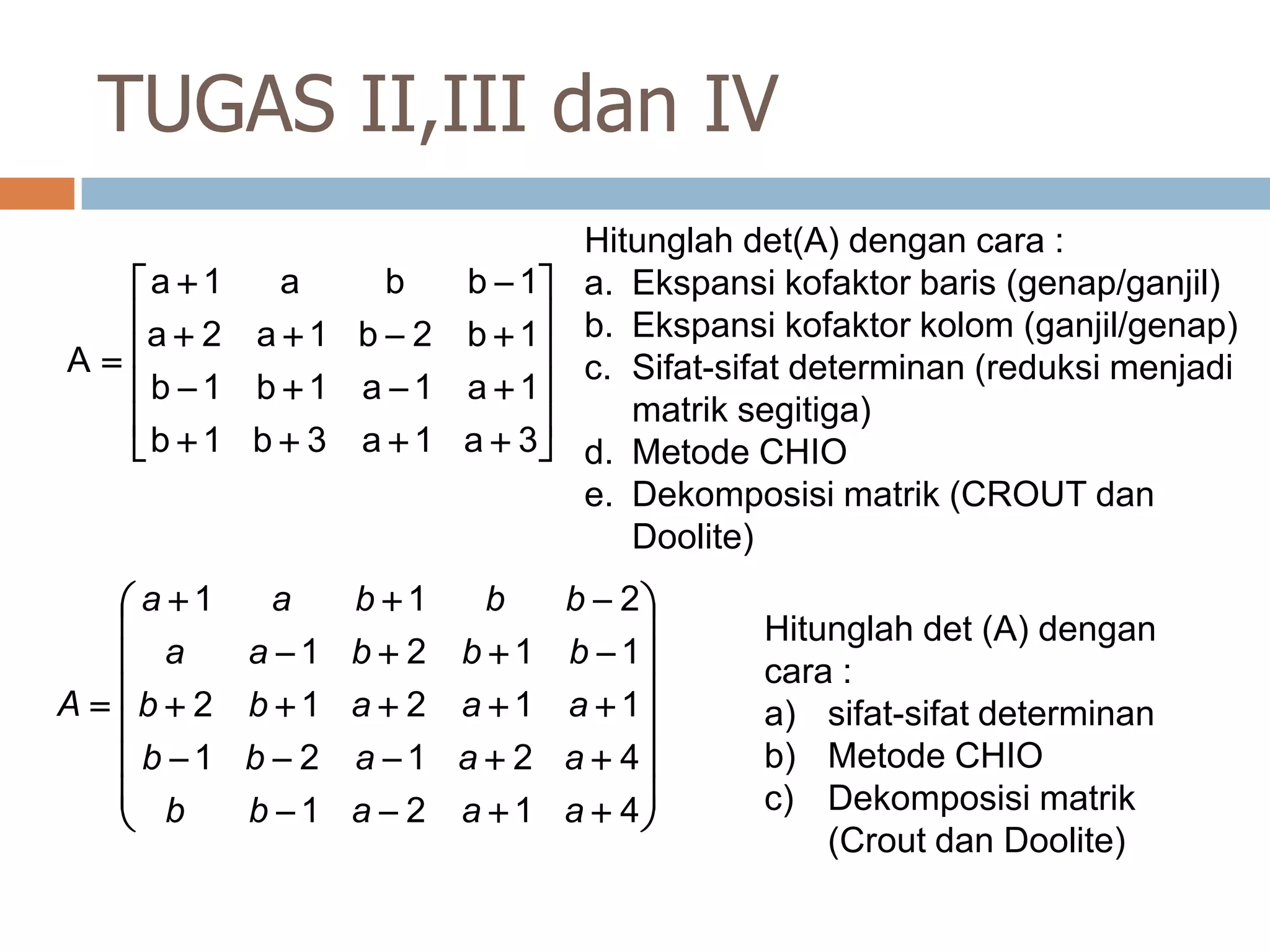 matrik dan determinan | PPTX