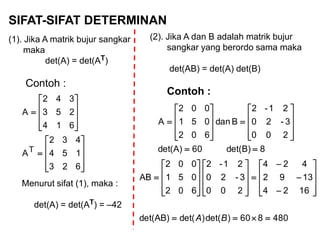 matrik dan determinan | PPT