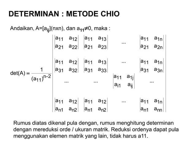 Modul 4 matrik dan determinan | PPTX