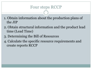 Aggregate Planning and RCCP | PPTX