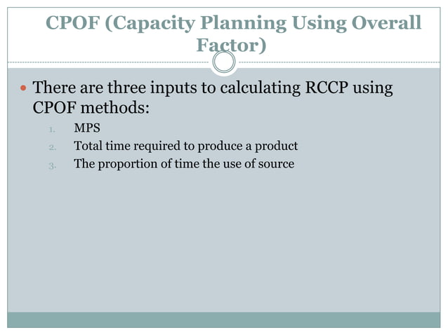 Aggregate Planning and RCCP | PPTX