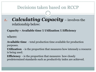 Aggregate Planning and RCCP | PPTX