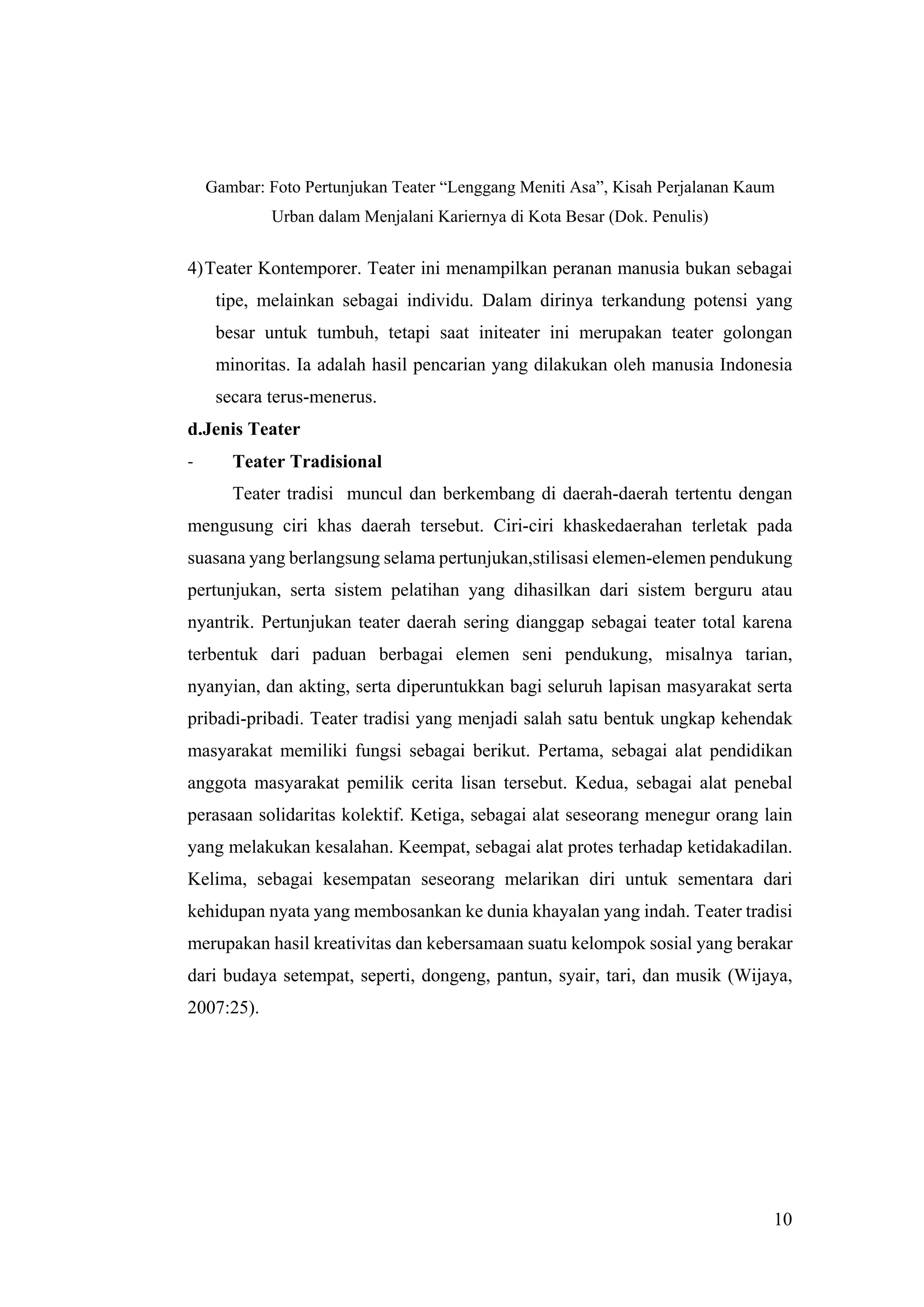 MODUL IV SENI BUDAYA KB 1: KONSEP SENI TEATER: UNSUR, JENIS, DAN ESTETIKA | PDF