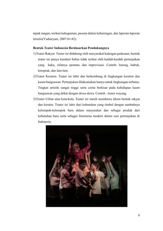 MODUL IV SENI BUDAYA KB 1: KONSEP SENI TEATER: UNSUR, JENIS, DAN ESTETIKA | PDF