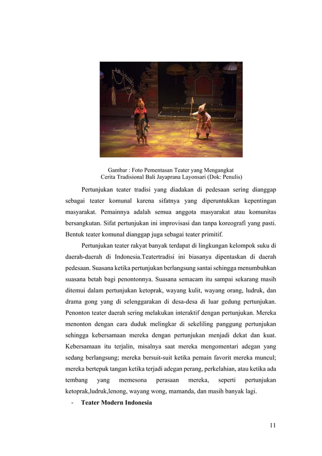 MODUL IV SENI BUDAYA KB 1: KONSEP SENI TEATER: UNSUR, JENIS, DAN ...