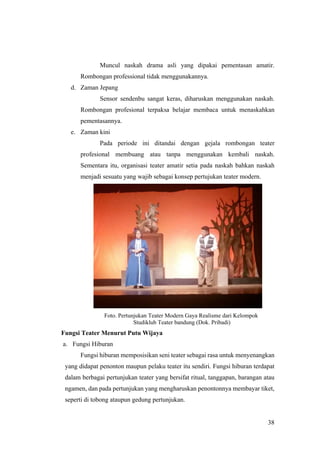 MODUL IV SENI BUDAYA KB 2: TEATER TRADISIONAL, MODERN, DAN KONTEMPORER | PDF