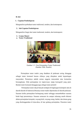 MODUL IV SENI BUDAYA KB 2: TEATER TRADISIONAL, MODERN, DAN KONTEMPORER | PDF