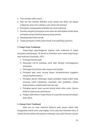 MODUL IV SENI BUDAYA KB 2: TEATER TRADISIONAL, MODERN, DAN KONTEMPORER | PDF