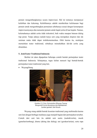 MODUL IV SENI BUDAYA KB 2: TEATER TRADISIONAL, MODERN, DAN KONTEMPORER | PDF